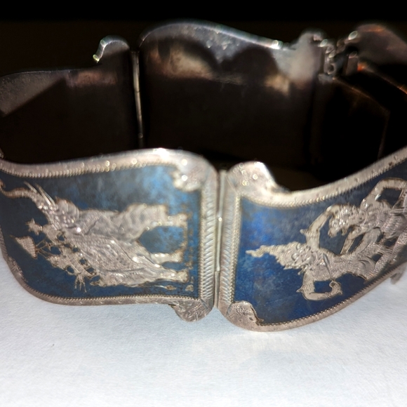Siam Silver | Jewelry | Vintage Siam Silver Niello Bracelet Circa 2 ...